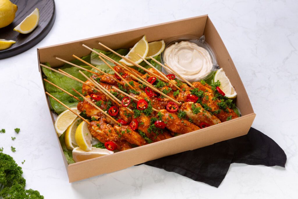 House Made Satay Chicken Skewers | The Herdsman Market
